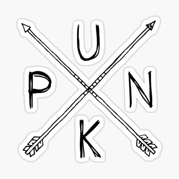 "Punk Straight Edge Crossed arrows" Sticker by RAWWR | Redbubble