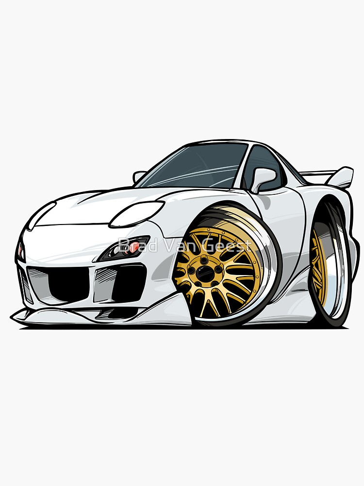 "Mazda RX7" Sticker for Sale by Brad Van Geest | Redbubble