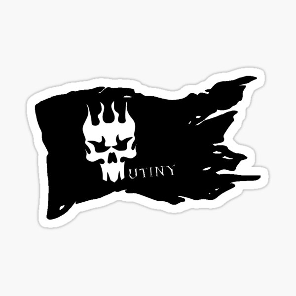 "Mutiny Flag in black" Sticker for Sale by MutinyPaintball | Redbubble