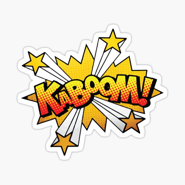 "KABOOM!" Sticker for Sale by abbazabba | Redbubble