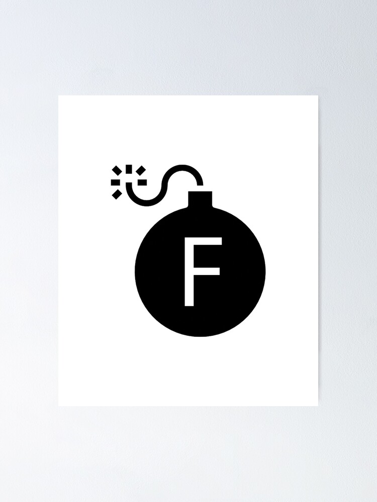 "Drop the F Bomb" Poster for Sale by Evelyus | Redbubble
