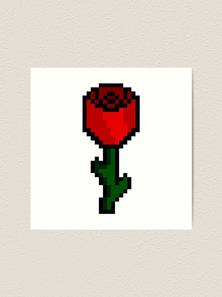 "Rose Pixel Art" Art Print for Sale by RagnarokDesigns | Redbubble