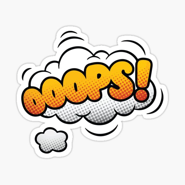 "Ooops!" Sticker by abbazabba | Redbubble