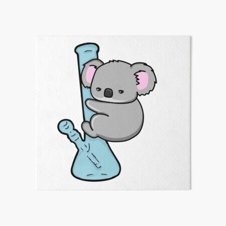 "Stoned Koala - Cartoon Koala Hugging Bong " Art Board Print for Sale by herbalmafia | Redbubble
