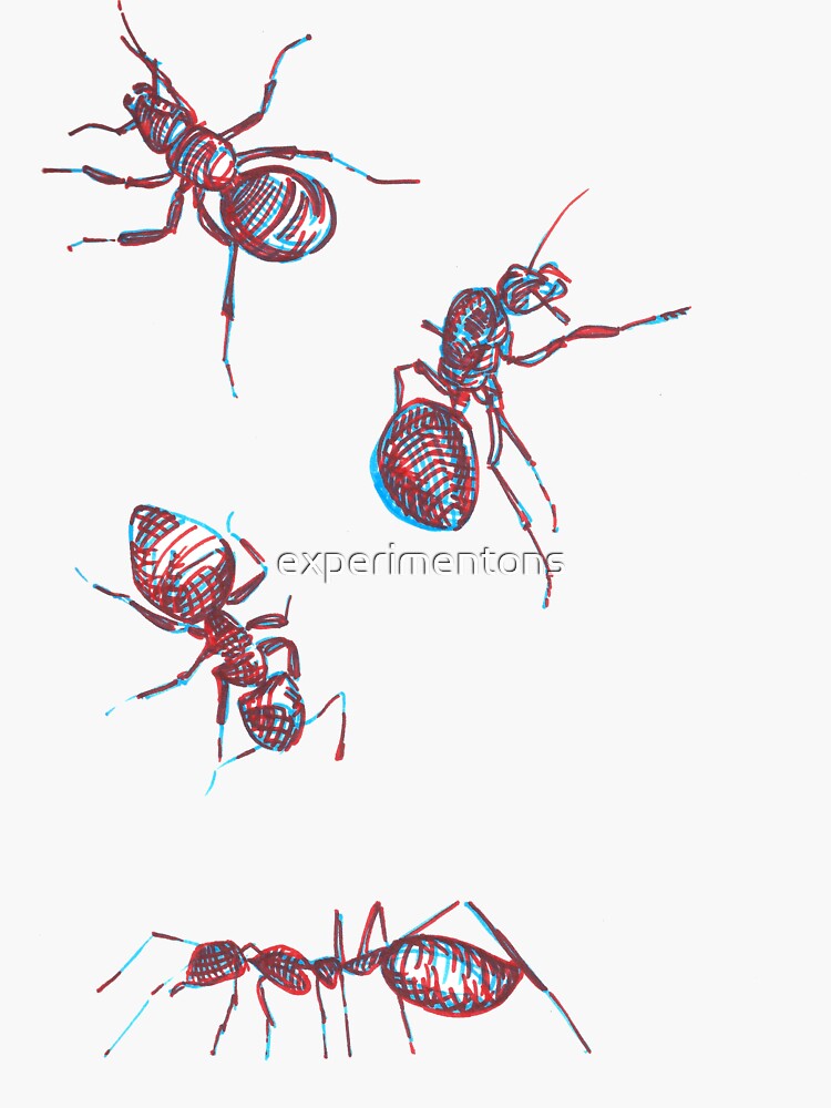 "Ants pattern" Sticker by experimentons | Redbubble
