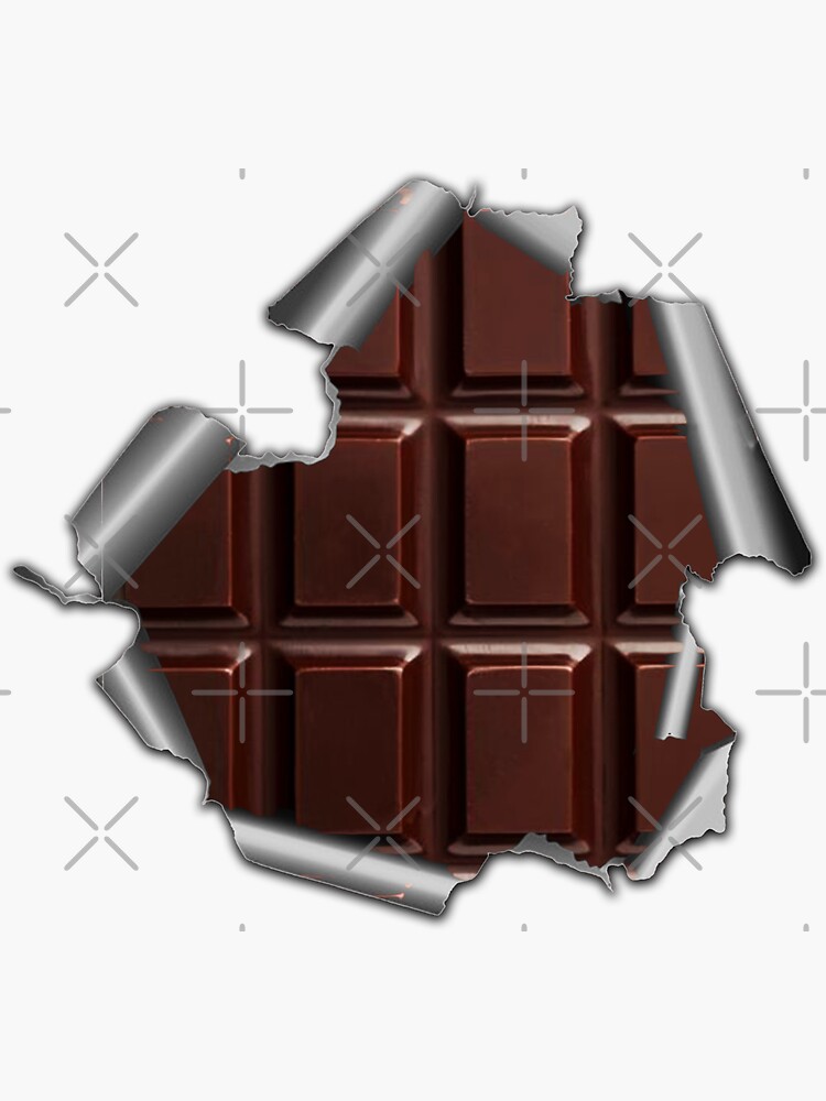 "Chocolate bar abs in progress red" Sticker for Sale by AsKartongs ...