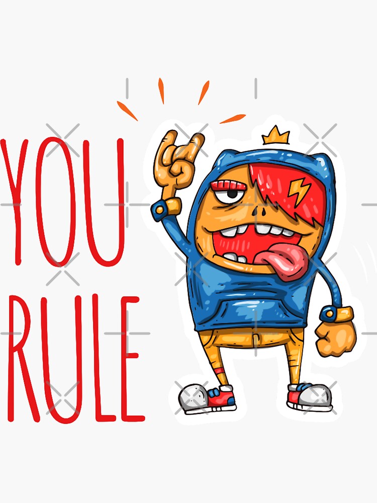 "YOU RULE" Sticker by Inrru2018 | Redbubble