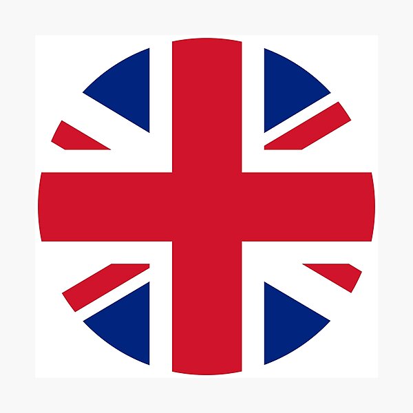 "Union Jack Round Logo" Photographic Print by shavenmonkeys | Redbubble