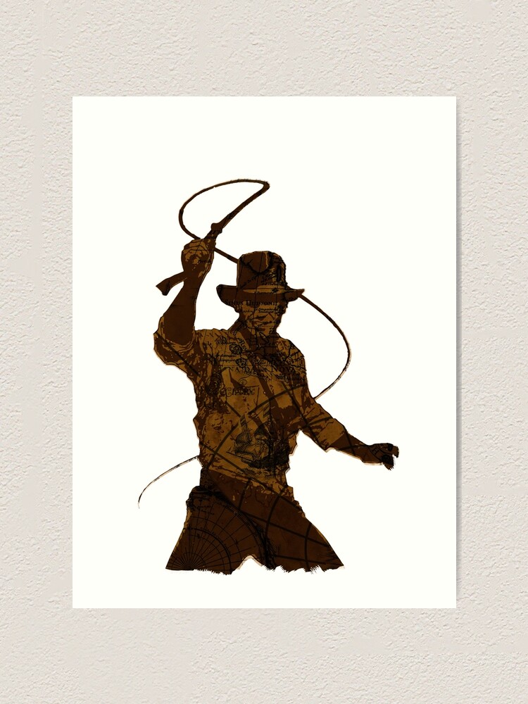 "indiana jones treasure map outline" Art Print by Elliot-Four | Redbubble
