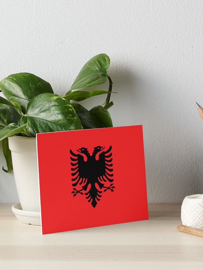 "Flag of Albania - Flamuri Kombëtar - Flamuri i Shqipëri" Art Board ...