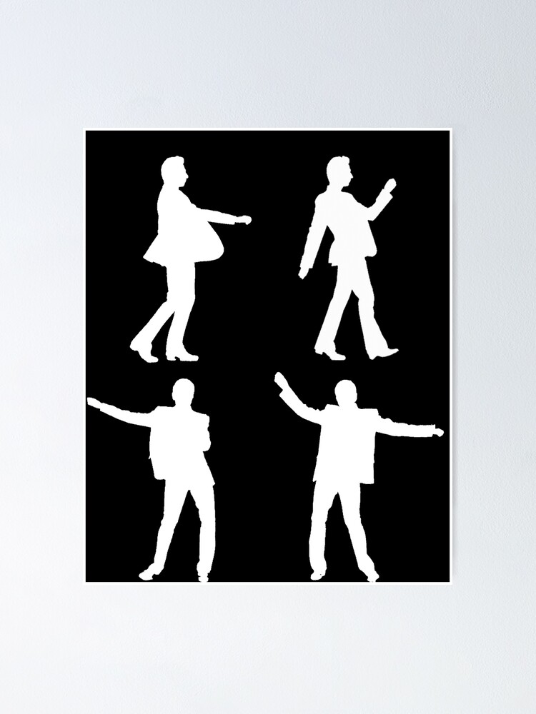 "DANCING DAVE white print" Poster by ViolaTorn | Redbubble