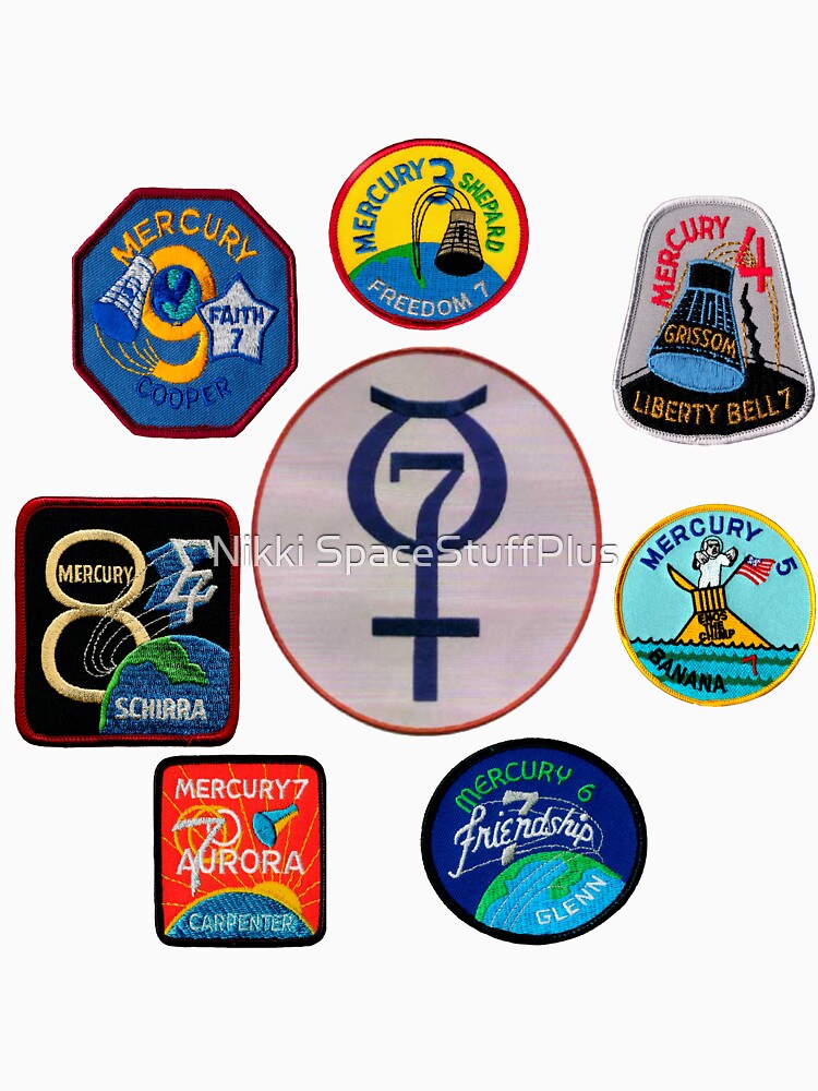 "Project Mercury Composite Patches" T-shirt for Sale by Spacestuffplus ...