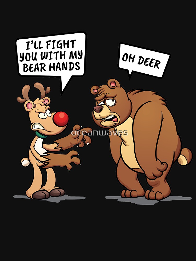 "I'll Fight You With My Bear Hands Funny Gift" T-shirt for Sale by oceanwaves | Redbubble | bear ...