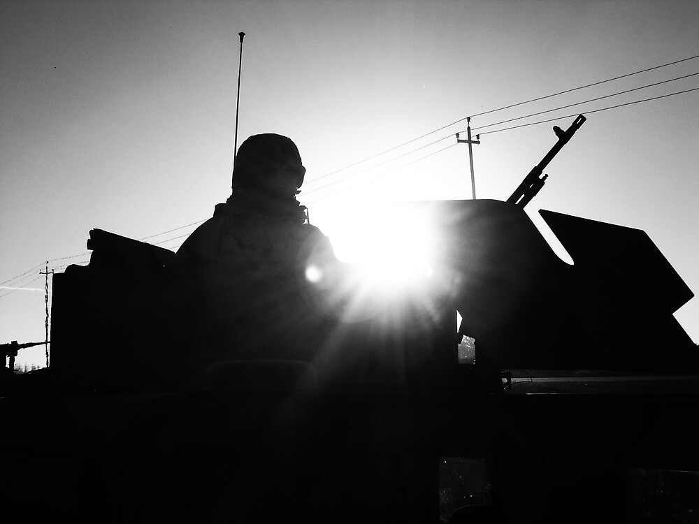 "M240 Gunner Silhouette" by Benjamin Sloma | Redbubble
