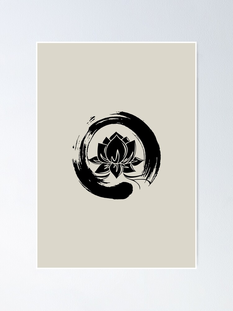 "Enso Zen Lotus" Poster for Sale by nitty-gritty | Redbubble