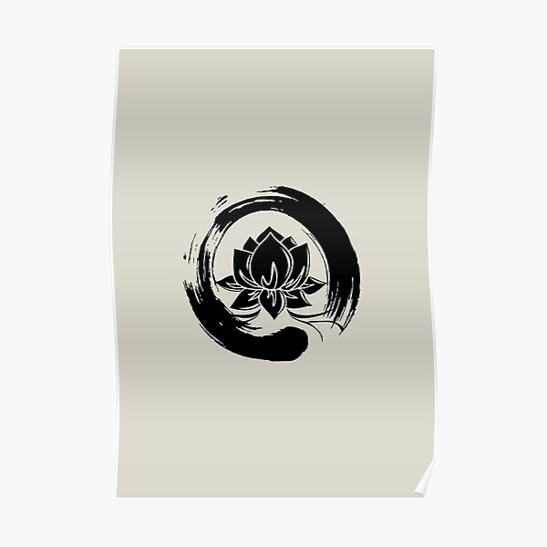 "Enso Zen Lotus" Poster for Sale by nitty-gritty | Redbubble