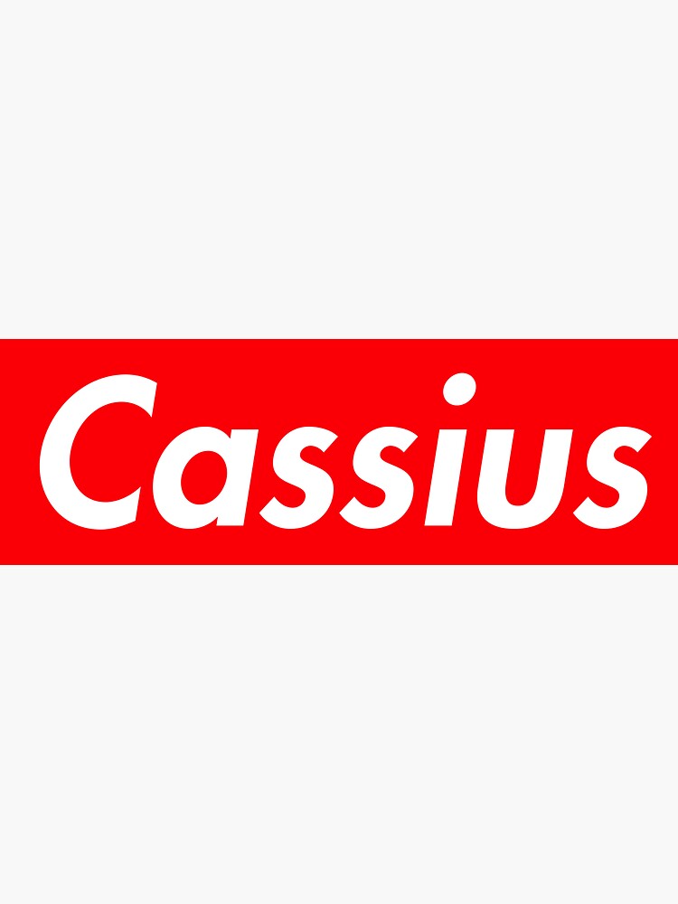 "Cassius Box Logo in Red" Sticker for Sale by SupremeDesign | Redbubble