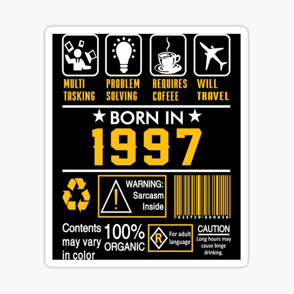 Made In 1997 Stickers | Redbubble