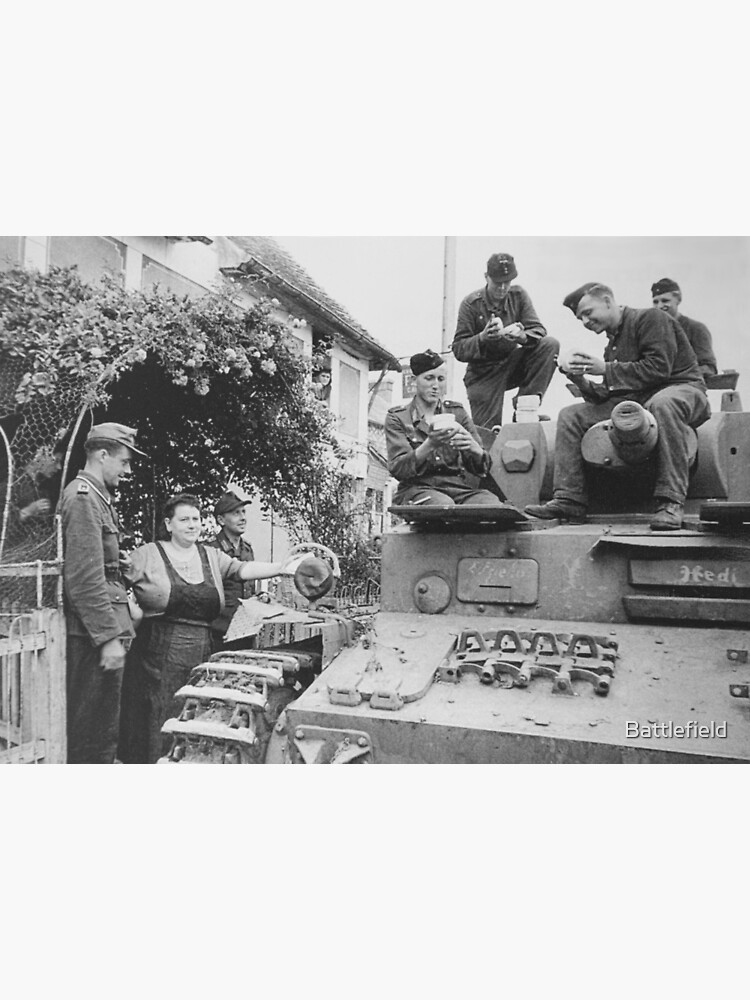 Póster «Alemán WW2 21 División de tanques Panzer relajándose cerca de ...