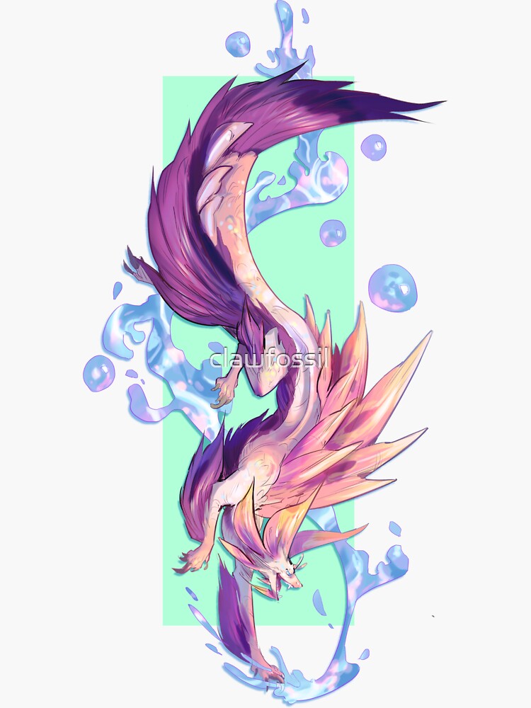 "Mizu" Sticker for Sale by clawfossil | Redbubble