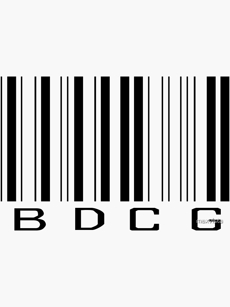"BDCG BARcode" Sticker for Sale by maxvista | Redbubble