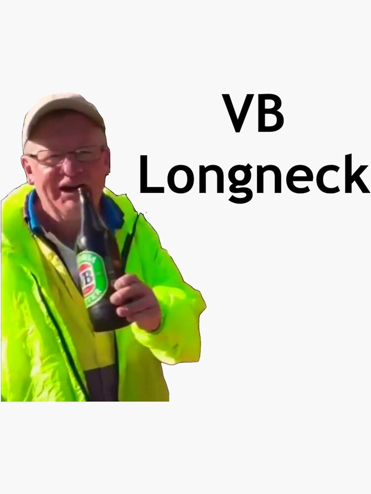 "VB Longneck Meme" Sticker for Sale by Jimmystuff | Redbubble