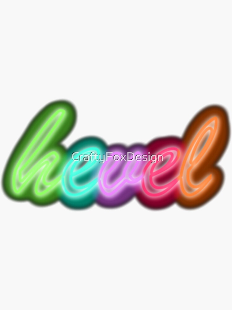 "hevel" Sticker for Sale by CraftyFoxDesign | Redbubble