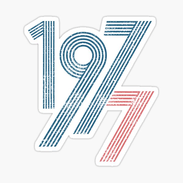 "1977" Sticker for Sale by 4tomic | Redbubble