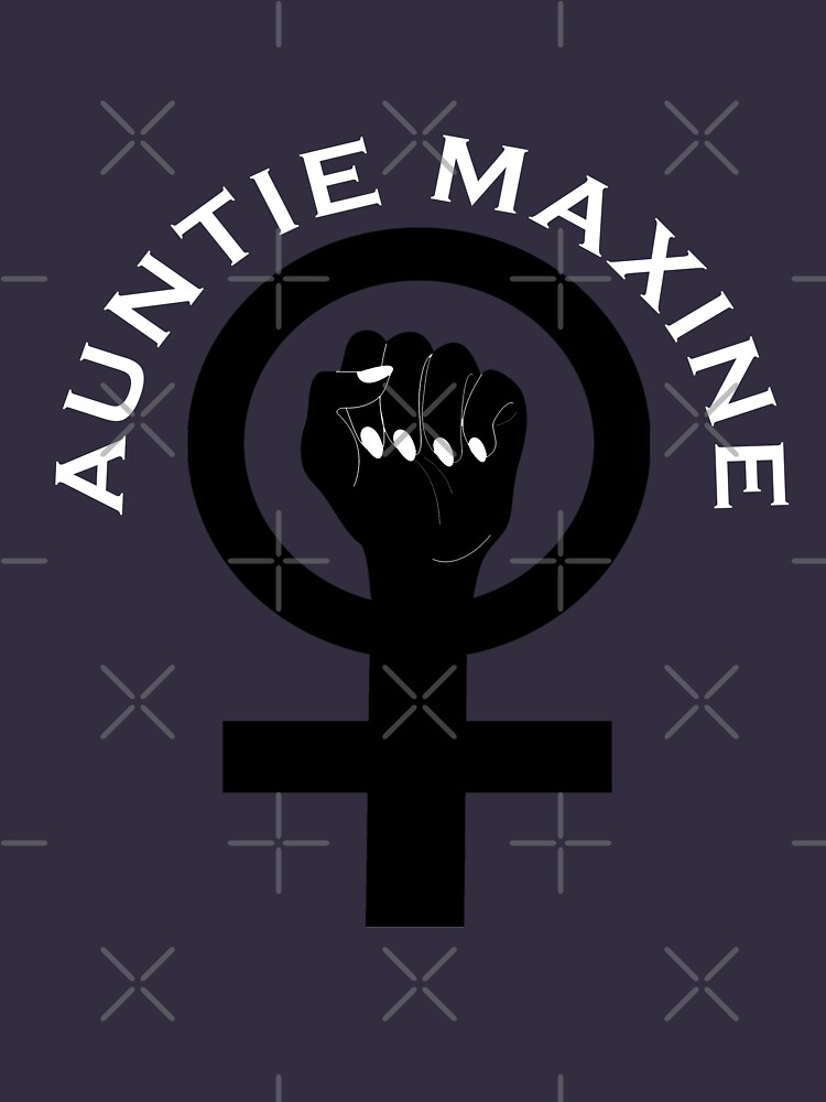 "Auntie Maxine Feminist Venus Symbol Fist Black" T-shirt by cnkna ...