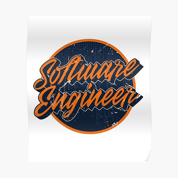 "Software Engineer Logo" Poster for Sale by BlueRockDesigns | Redbubble