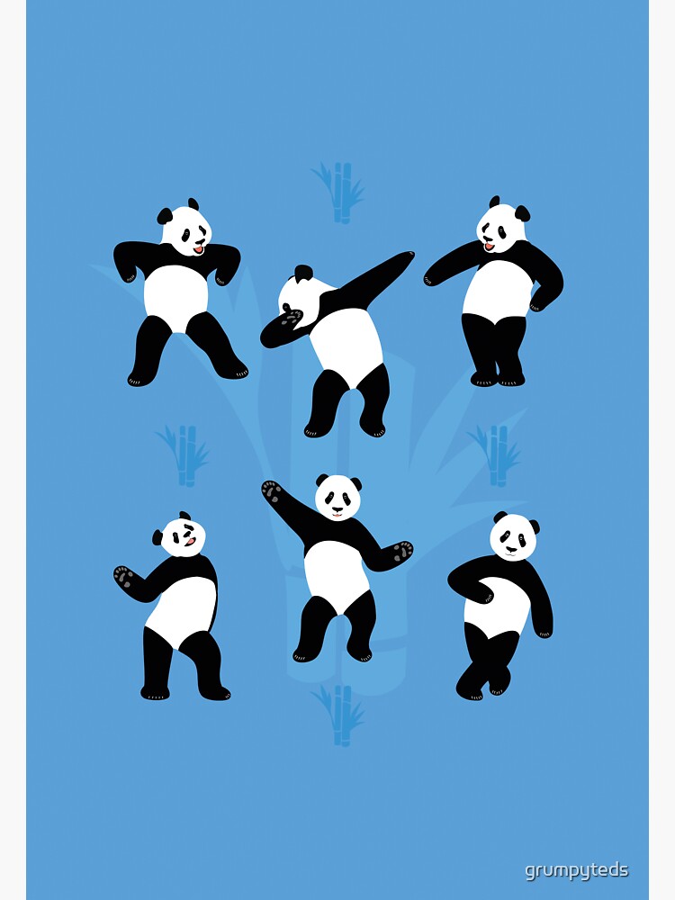 "Panda Dance" Sticker for Sale by grumpyteds | Redbubble