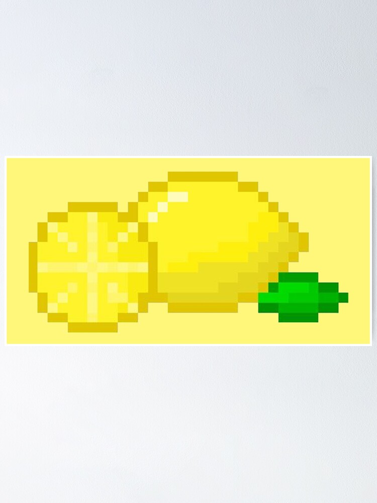"Lemon pixel art" Poster by AsKartongs | Redbubble