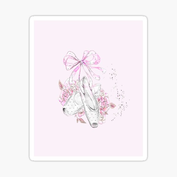 "Pink ballet shoes" Sticker for Sale by StudioCamomille | Redbubble