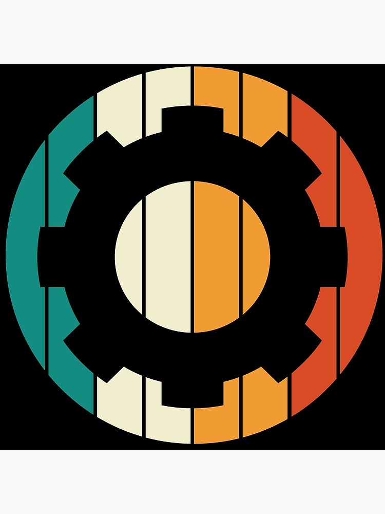 "Retro Vintage Mechanical Engineer Gear T-shirt" Poster for Sale by ...