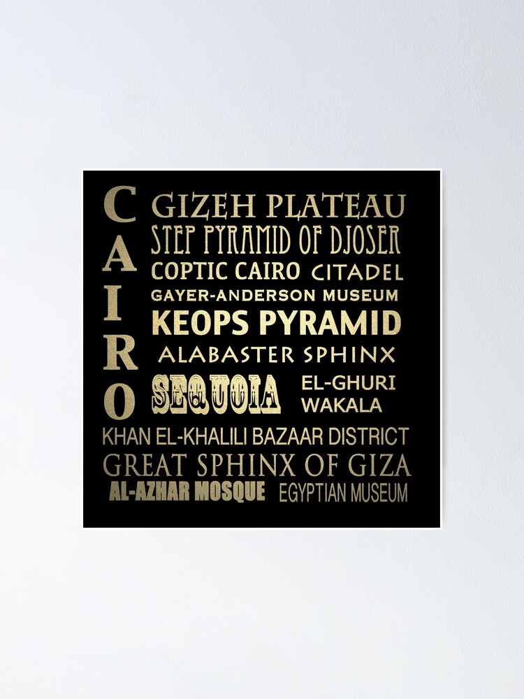 "Cairo Egypt Famous Landmarks" Poster for Sale by plintner | Redbubble