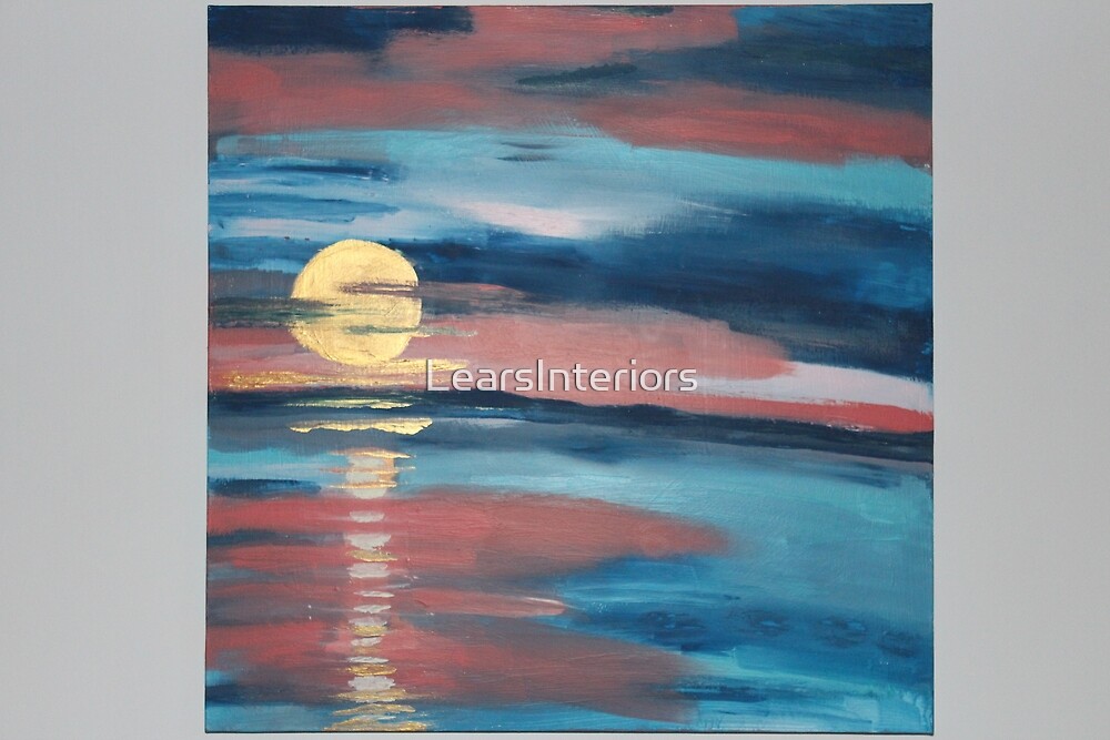 "Hand painted Beach Sunset" by LearsInteriors | Redbubble