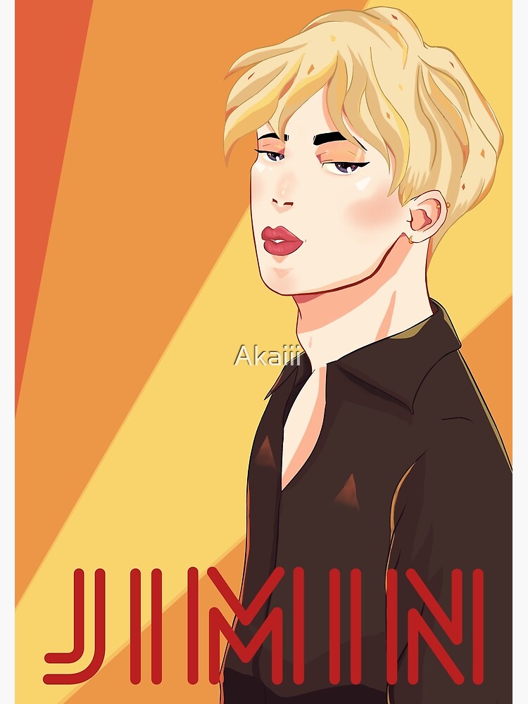 "Jimin from BTS - with text" Art Print by Akaiii | Redbubble