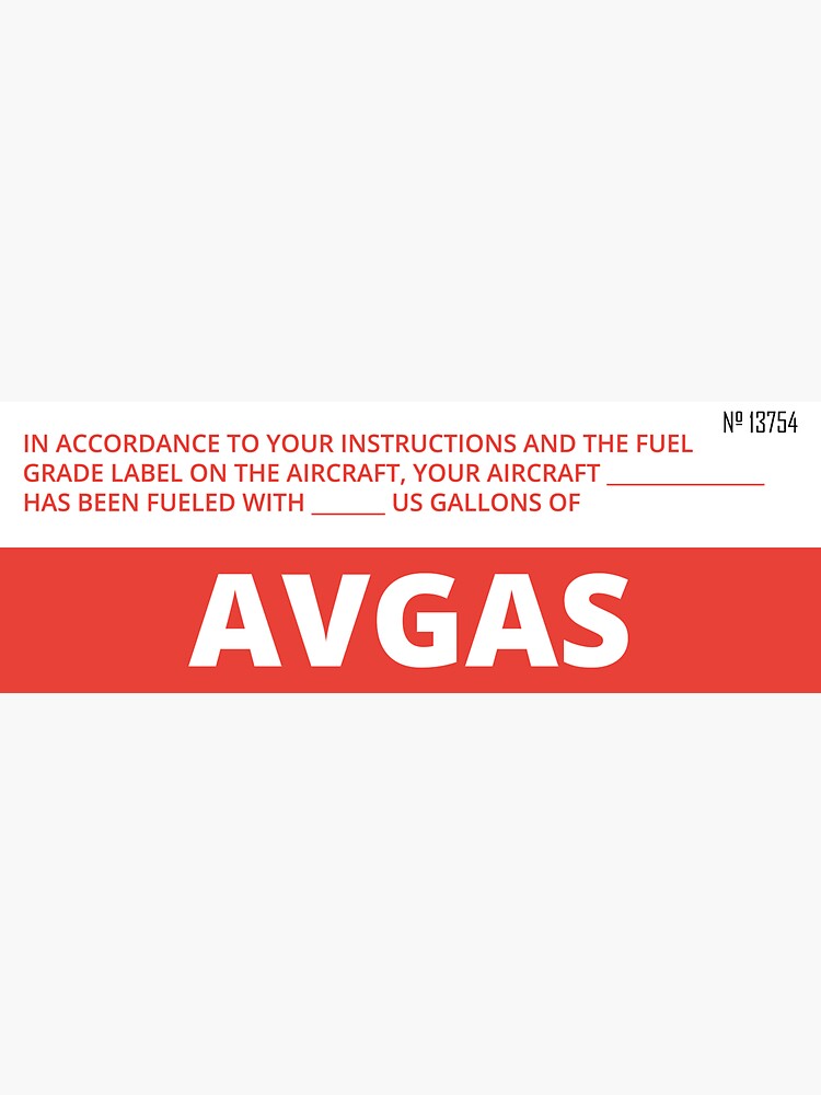 "AVGAS tag" Sticker for Sale by mrxuso | Redbubble