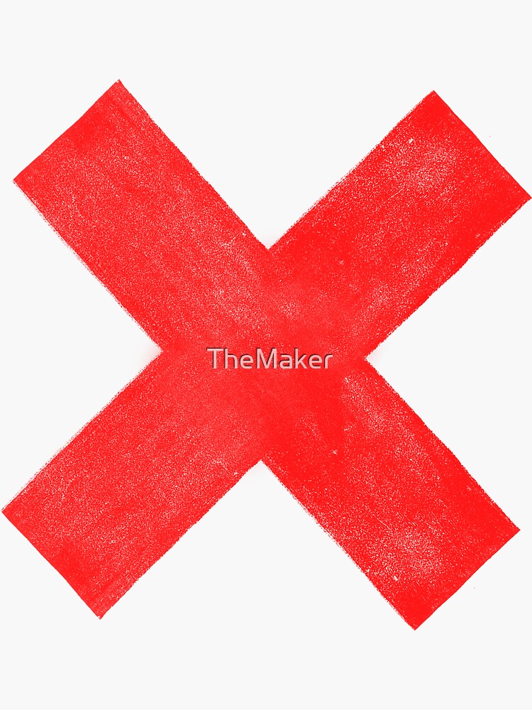 "X" Sticker for Sale by TheMaker | Redbubble
