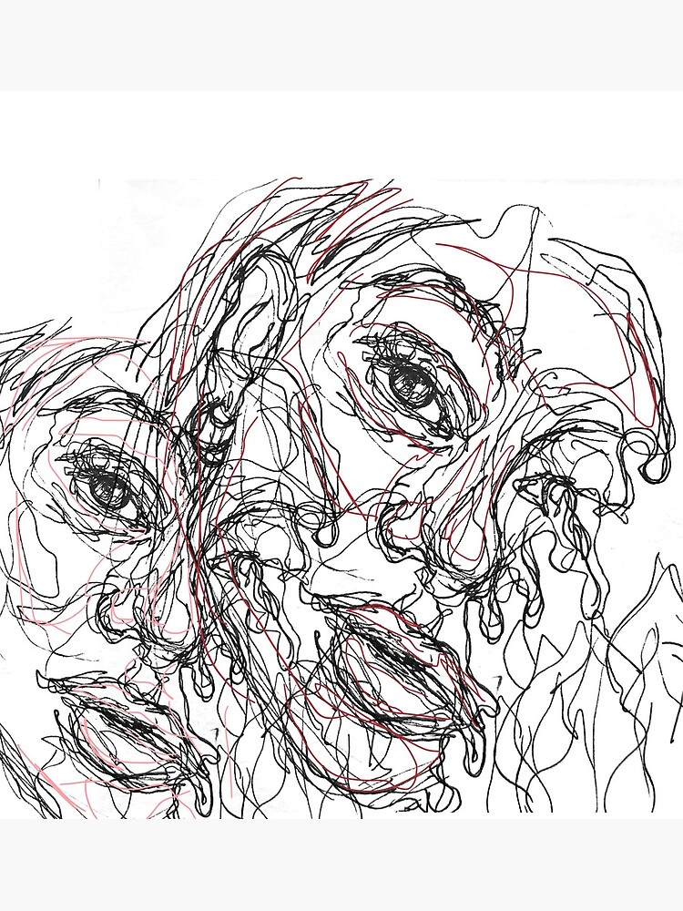 "Self reflection - line drawing" Art Print for Sale by Jillrosadino ...