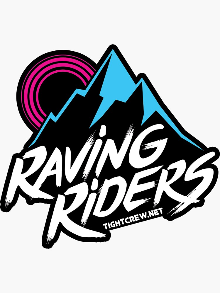 "Tight Crew's Raving Riders Logo" Sticker by bspenn1985 | Redbubble