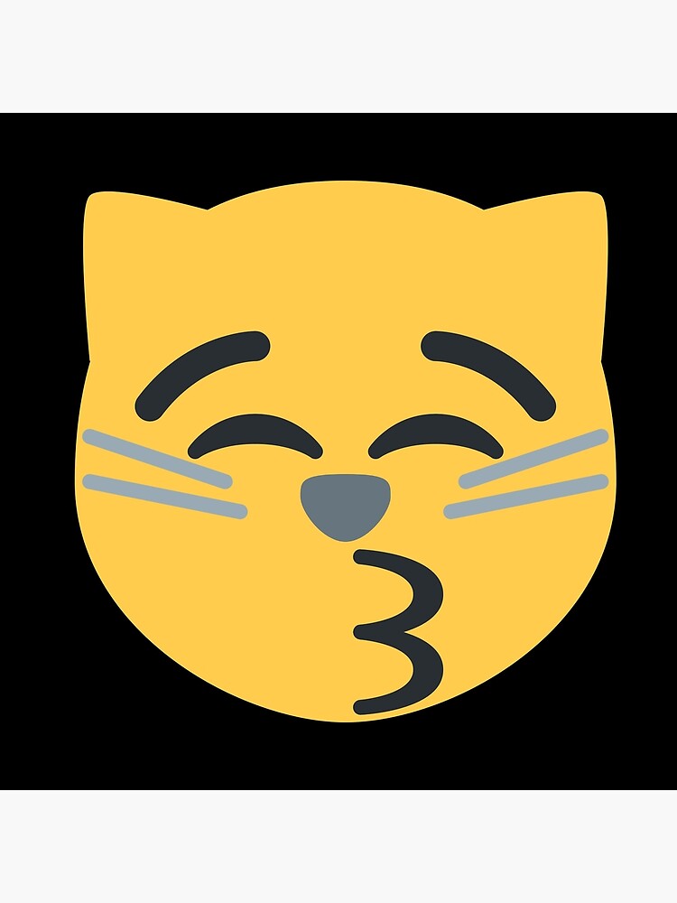"Kissy Cat Emoji" Poster for Sale by SpacemanSam13 | Redbubble