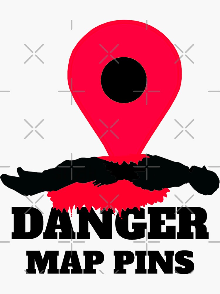 "Danger Map Pins Shirt - Fun Map Shirt - Funny Map Search - Funny Map ...