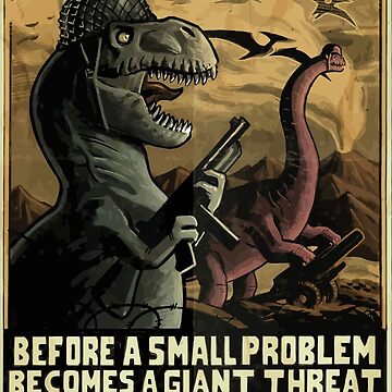"Dinosaurs "Fight the mammals" WW2 Style poster" Essential T-Shirt for ...