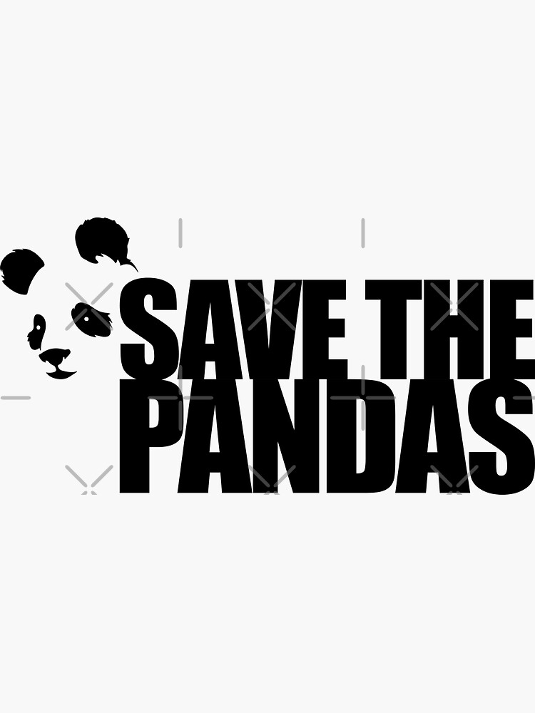 "Save the pandas" Sticker for Sale by Akram96 | Redbubble