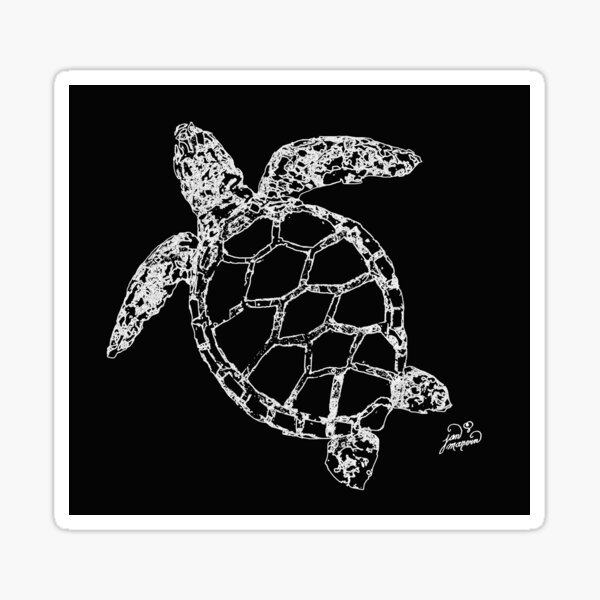"Sea Turtle Outline" Sticker for Sale by Jan Marvin | Redbubble