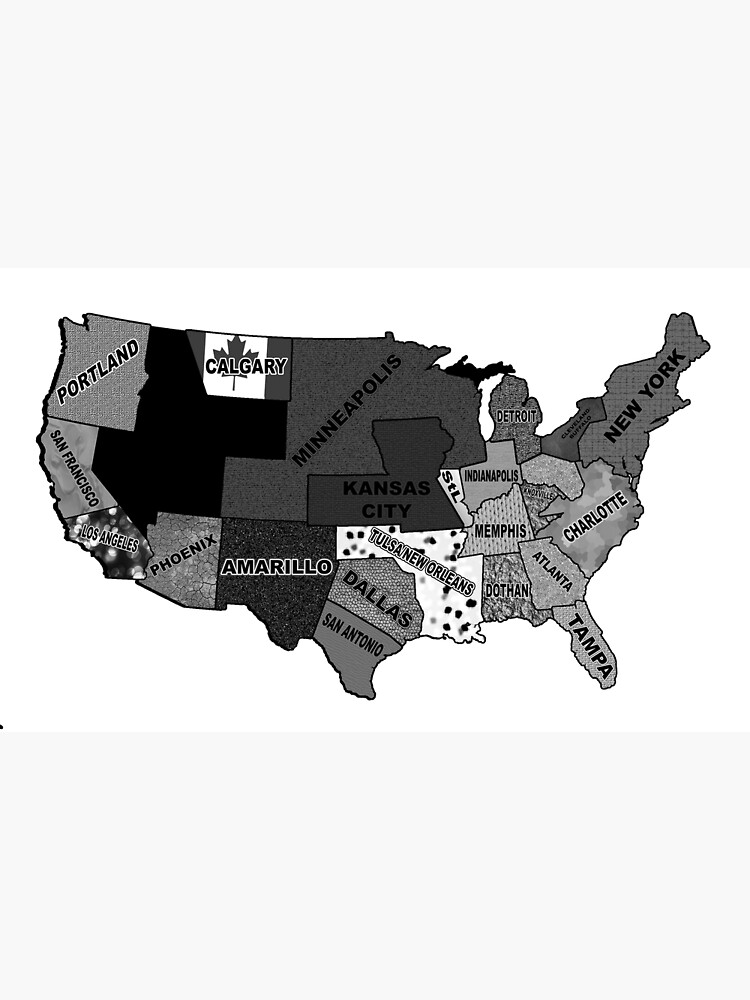 "Wrestling Territory Map" Poster for Sale by stiffwagonLTD | Redbubble