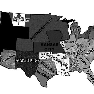 "Wrestling Territory Map" Poster for Sale by stiffwagonLTD | Redbubble