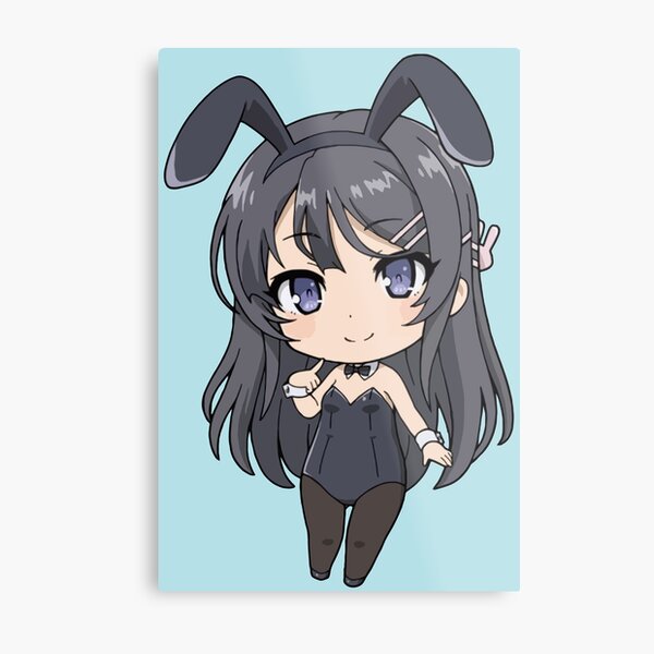 "Mai (Bunny Girl Senpai) Chibi" Metal Print by Chibify | Redbubble