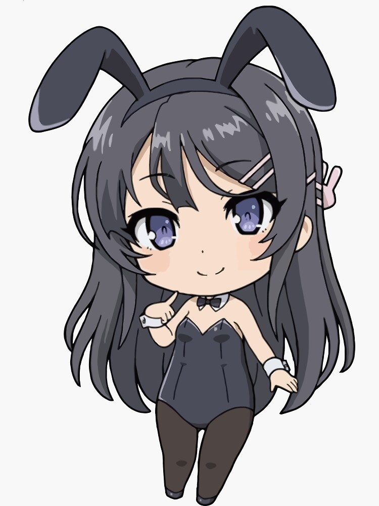 "Mai (Bunny Girl Senpai) Chibi" Sticker by Chibify | Redbubble